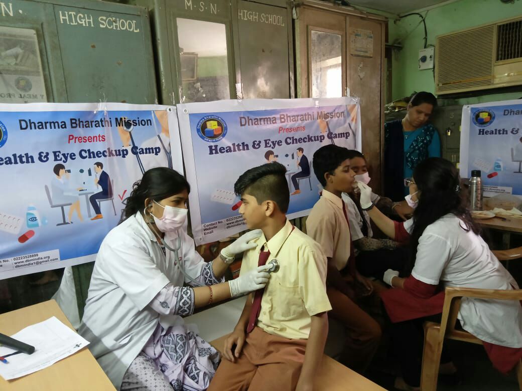 Medical Camps for School children in SVM school - Dharma Bharathi Mission